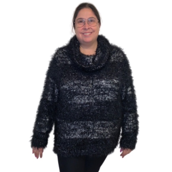 Lara Lane | Sweaters | Lara Lane Black White Scoop Neck Sweater X ...